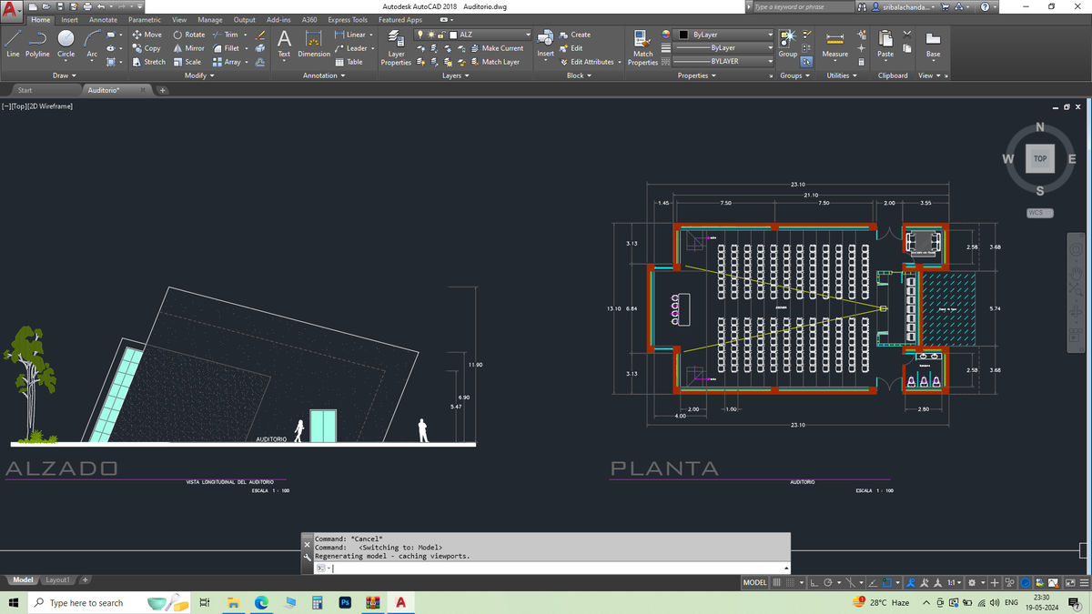 audithorium cad plan