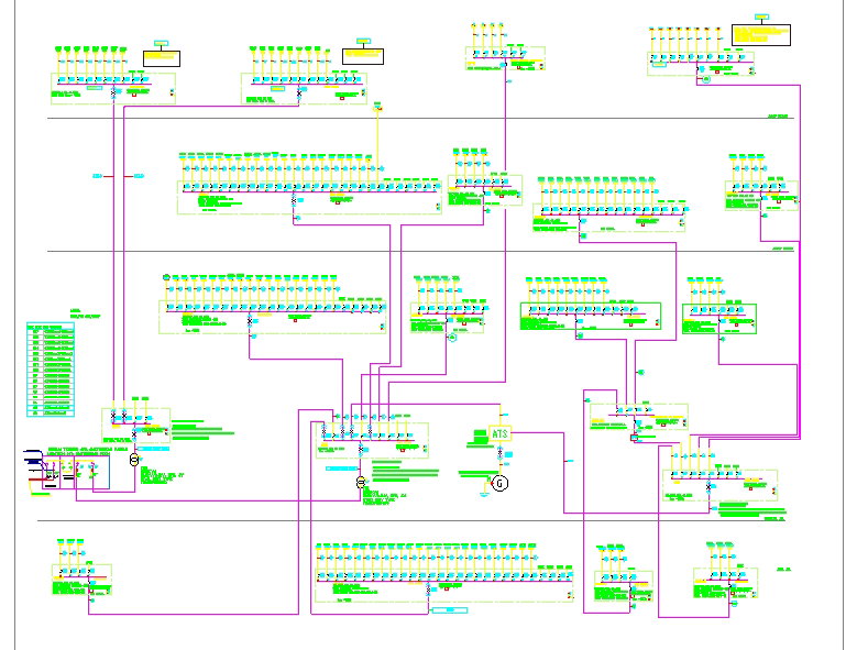 Electrical Lighting and Power Switchboard Layout DWG