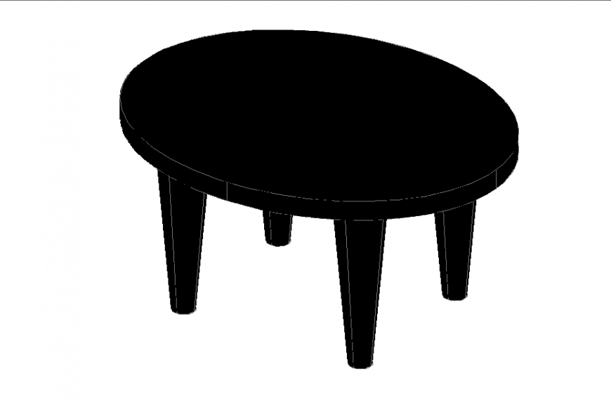 Center Table Design in DWG file