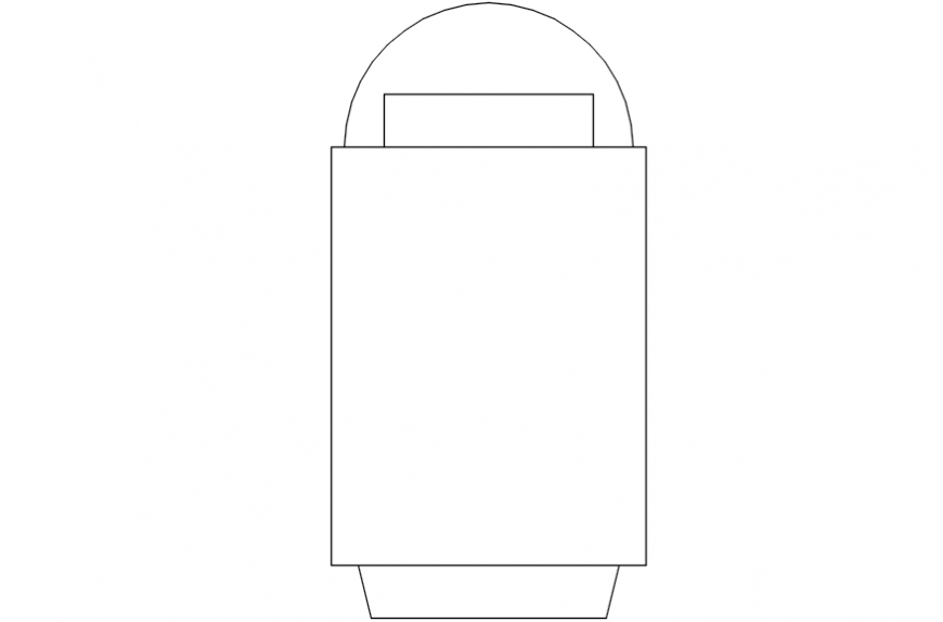 Common trash elevation block cad drawing details dwg file