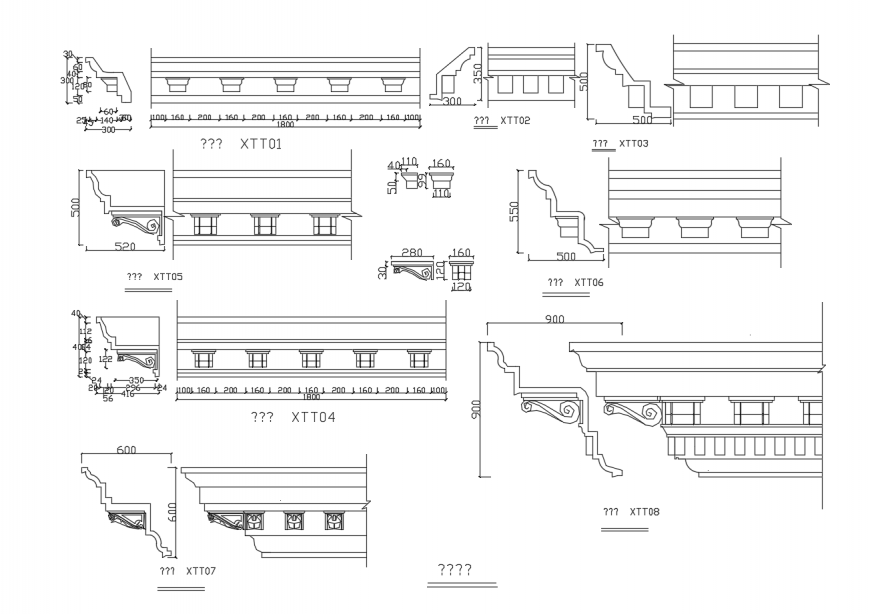 Creative European Cornices Blocks CAD DWG File Download