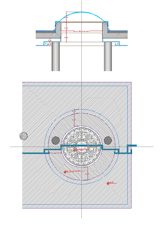 Sky Light Detail Design Drawing with Plan and Section