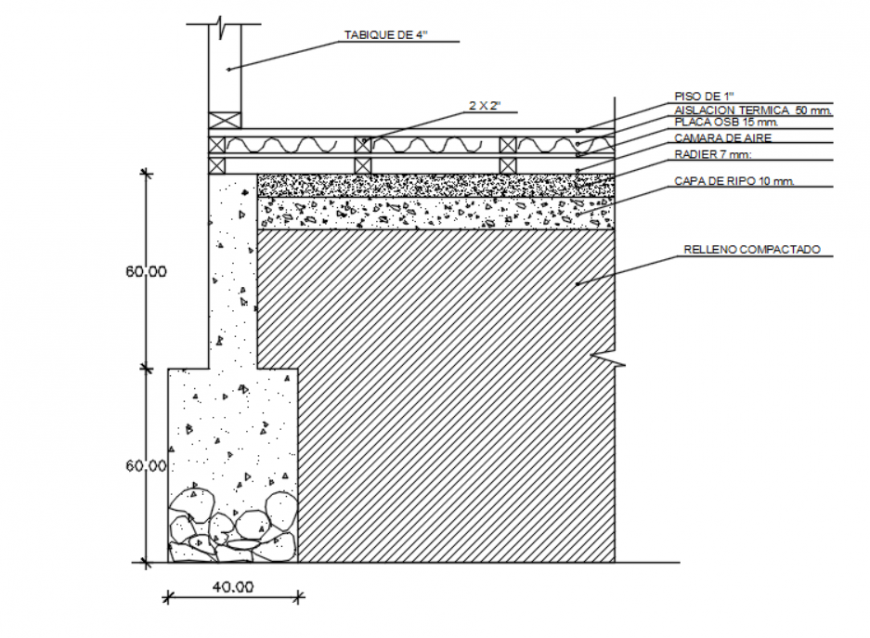 Drawing of radier details AutoCAD file