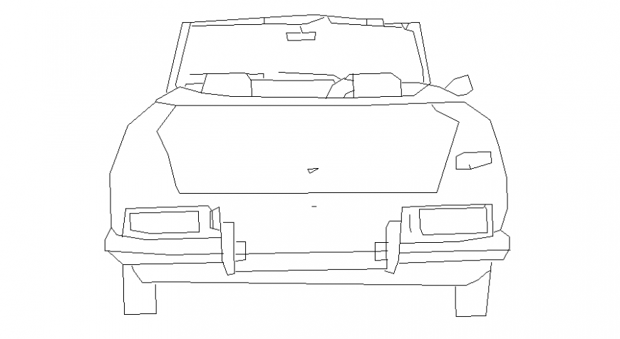 Drawings details of vehicle blocks of car 2d view elevation autocad file