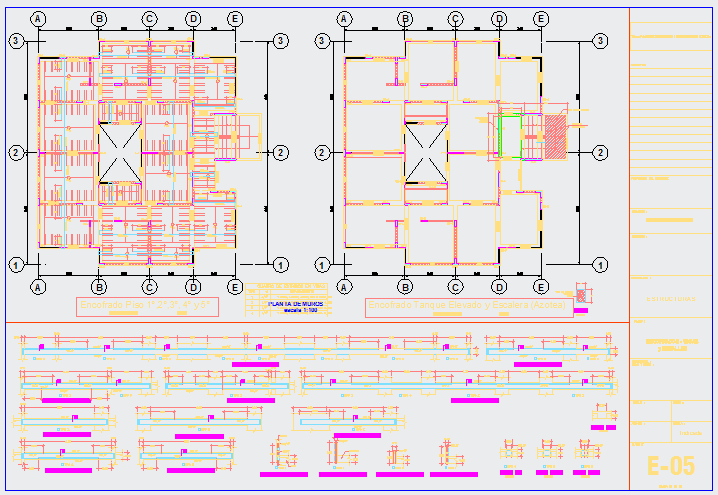 Formwork Beams drawing detail of flat design