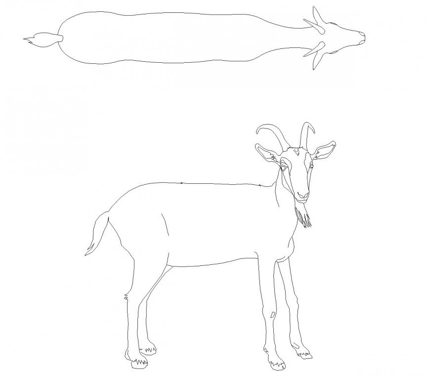 Goat plan detail dwg file