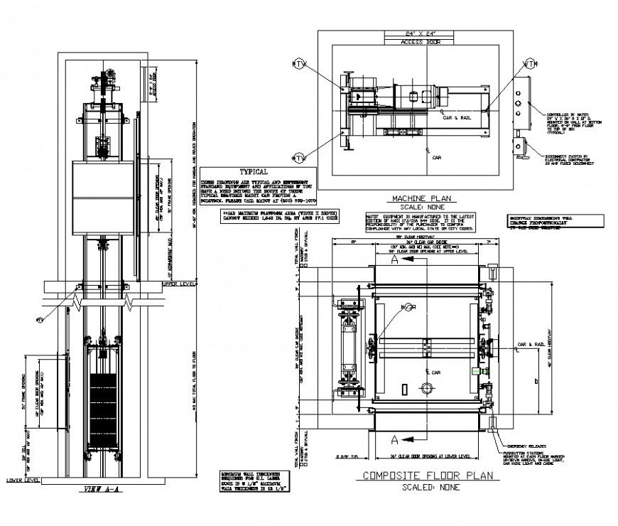 Machinery Blocks Detail Cad Structure Plan And Section 2d View Layout Autocad File