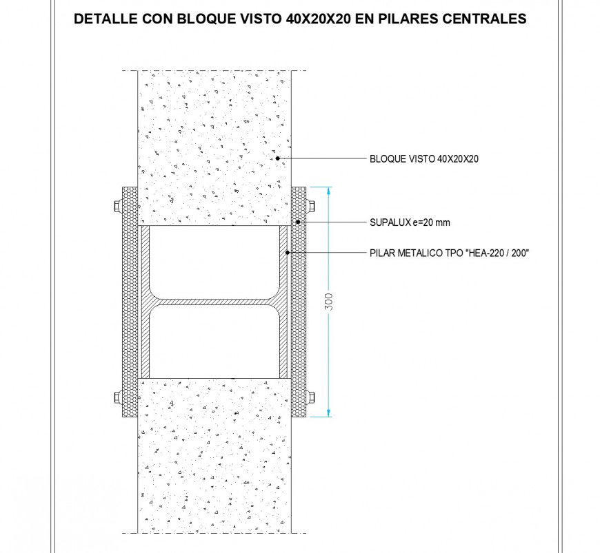 Pillar section plan autocad file
