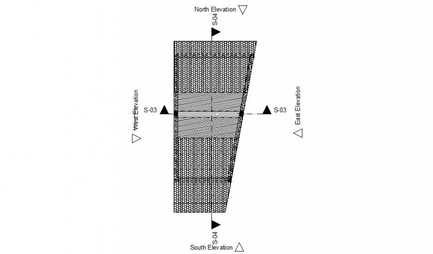 Roofing structure plan 2d view autocad drawings