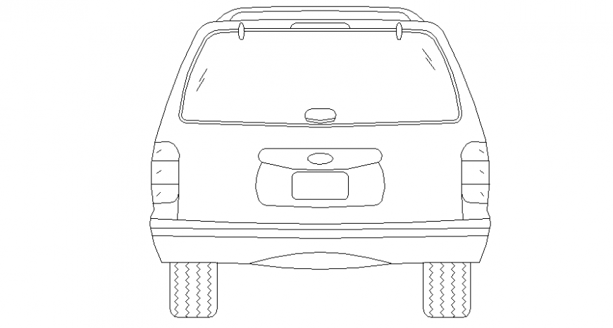 van 2d model elevation dwg file