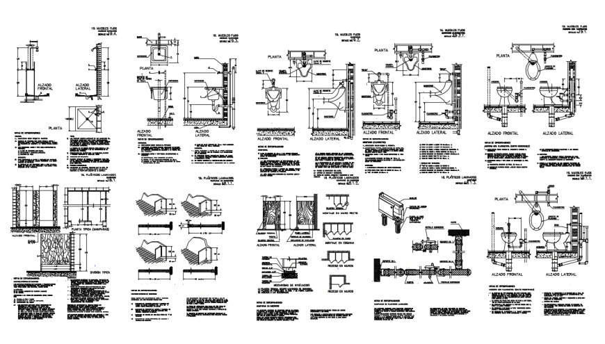 Wash tub detail with necessary detail with water closet sanitary design ...