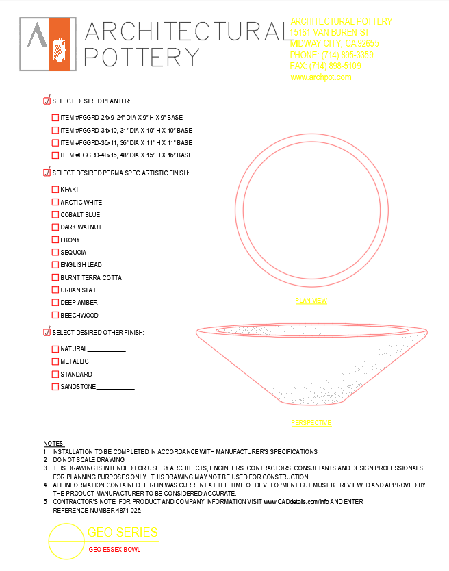 Circular Pot Plan Detail DWG File for CAD Designers