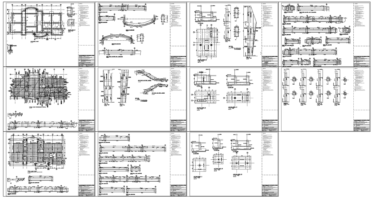Structural Drawing Set for Apartment Foundation and Beam