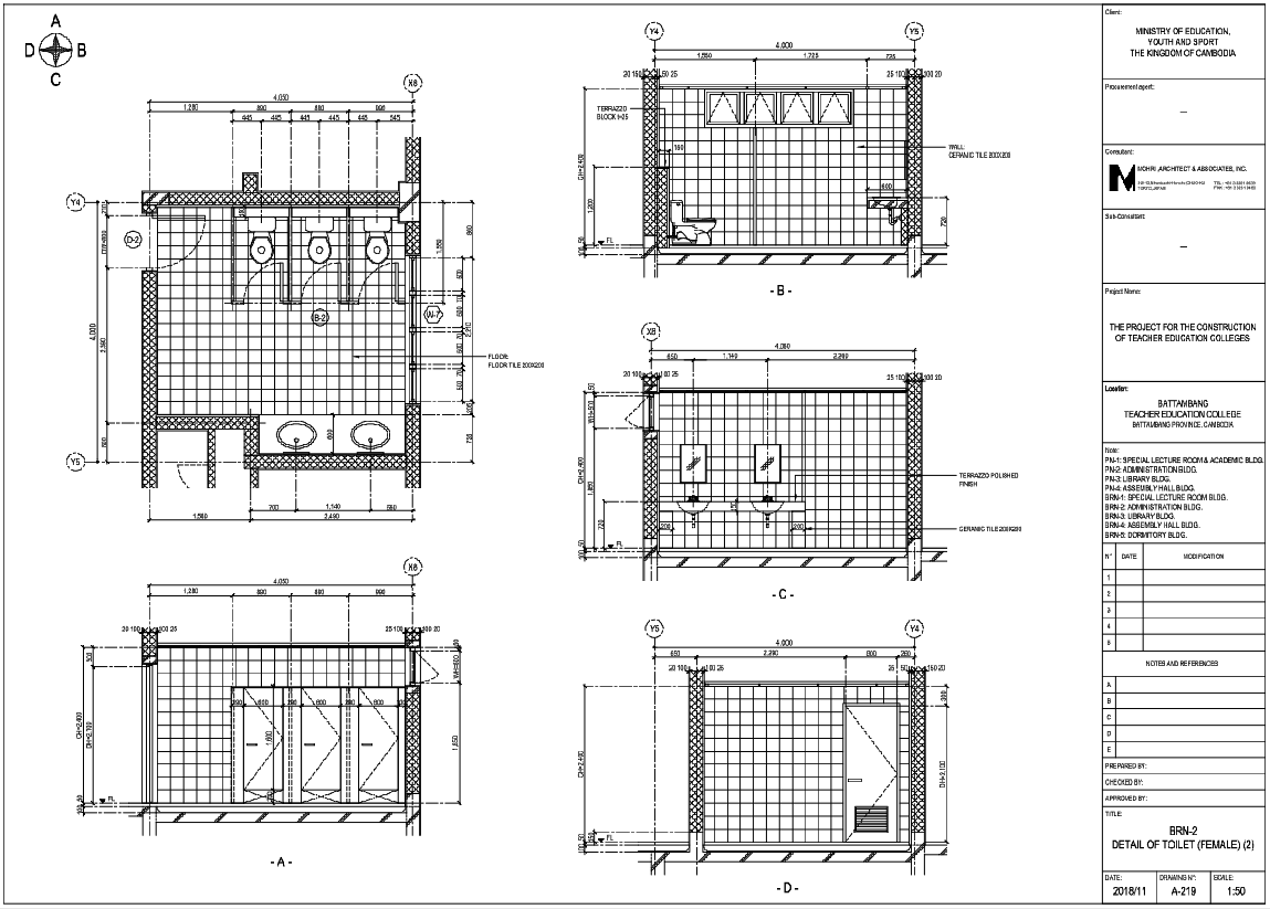 Male Toilet Layout with Precise Measurements for Facilitie