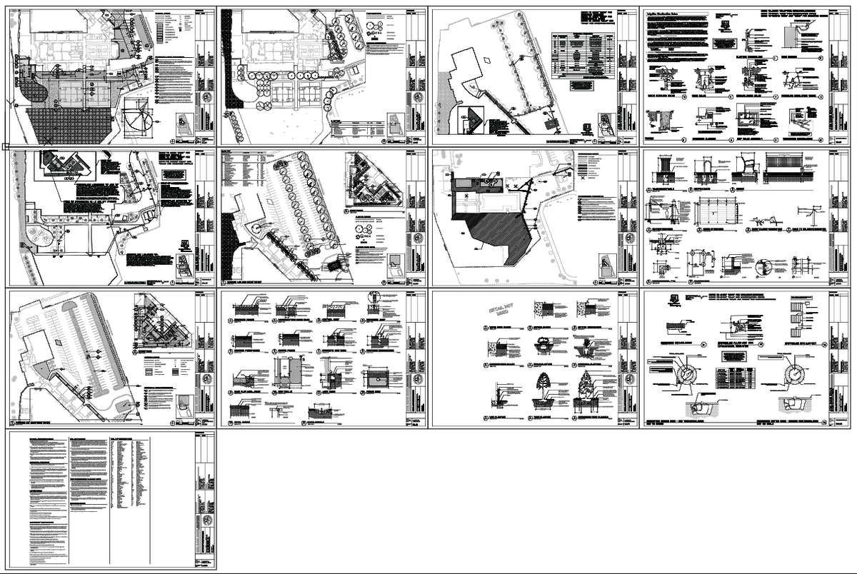 Site Plan with Elevations and Detailed Drawings files