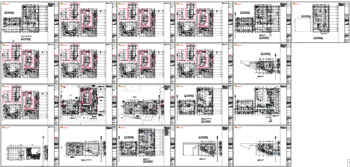 Complete Building Layout and Structural AutoCAD Design