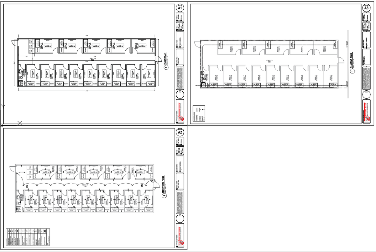 Kennel Layout 70x24 ft AutoCAD Pet Clinic Plan DWG