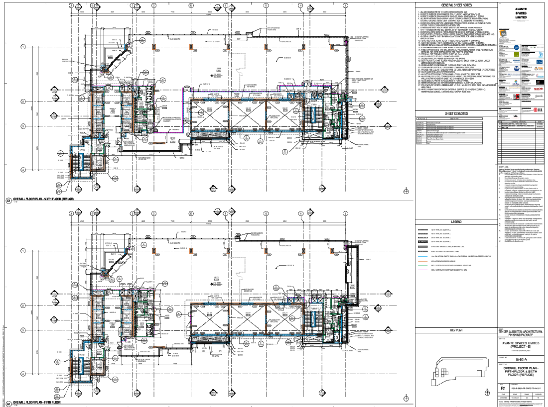 58890x26440mm Commercial Centre Line Plan Drawings