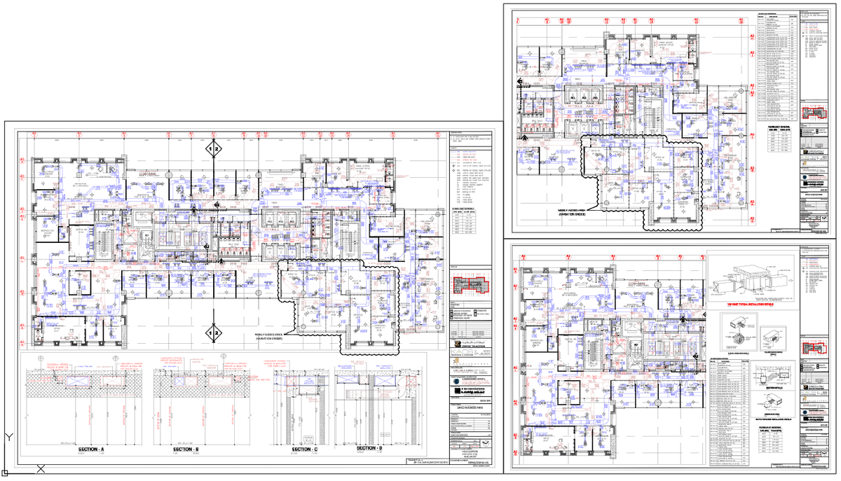 Commercial HVAC Duct Layout AutoCAD DWG with Sizes