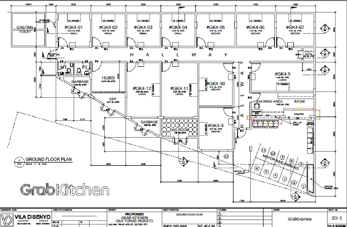 Commercial Grab Kitchen Ground Floor AutoCAD DWG Layout